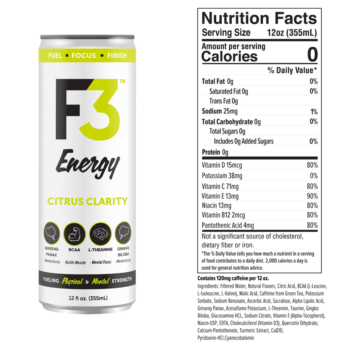 Citrus Clarity Energy Drink | F3 Energy Drink | F3 Energy LLC